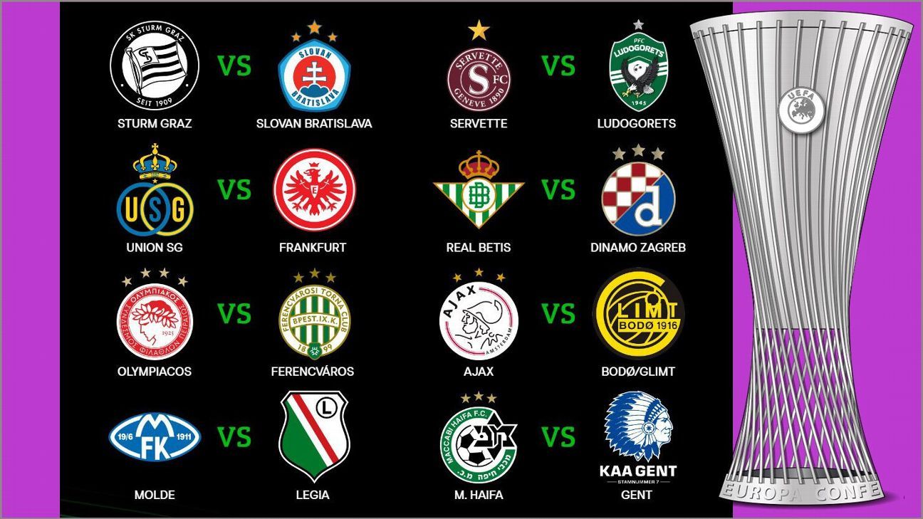 Así quedaron definidos los cruces de los 16avos de final de la UEFA Conference League 2023-24 - ESPN