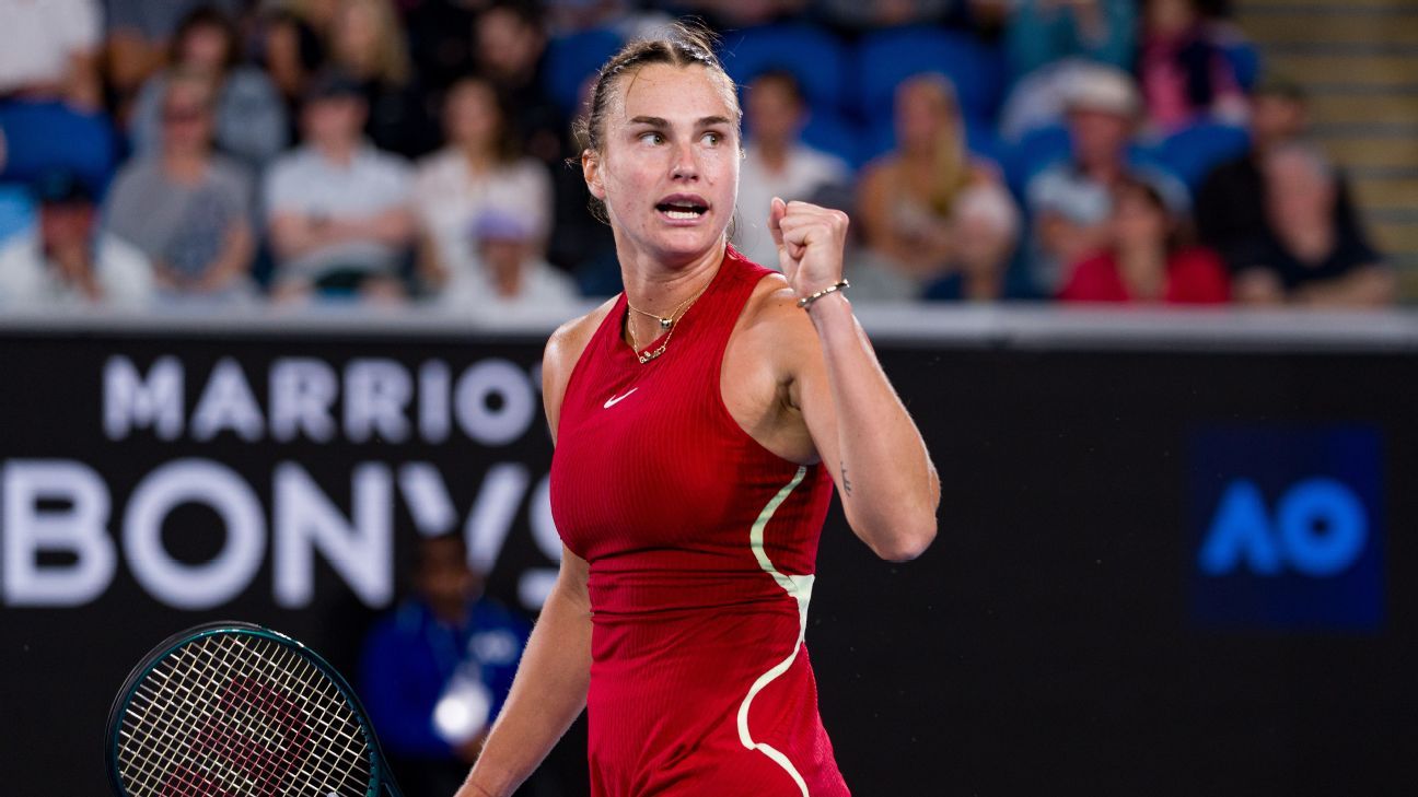 Sabalenka quiere seguir reinando en el Abierto de Australia - ESPN
