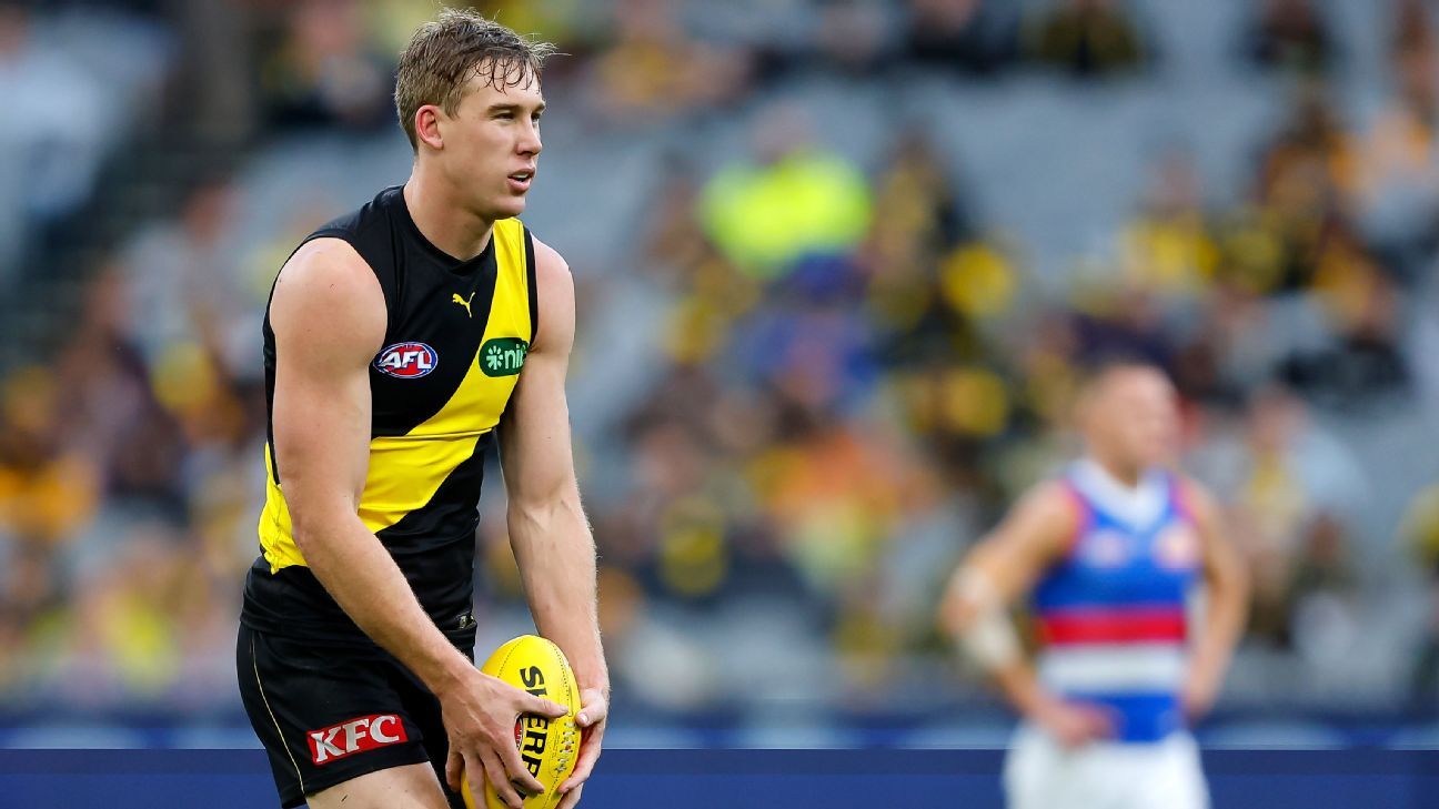 AFL 2024 season opener Richmond Tigers Tom Lynch injured - ESPN