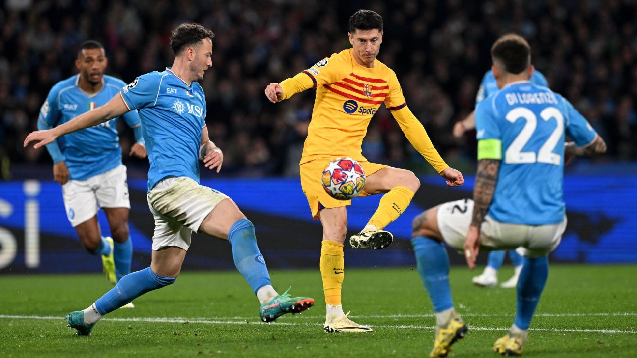 Aparecieron los goleadores, persistió el empate: Napoli y Barcelona igualaron en la ida de ...