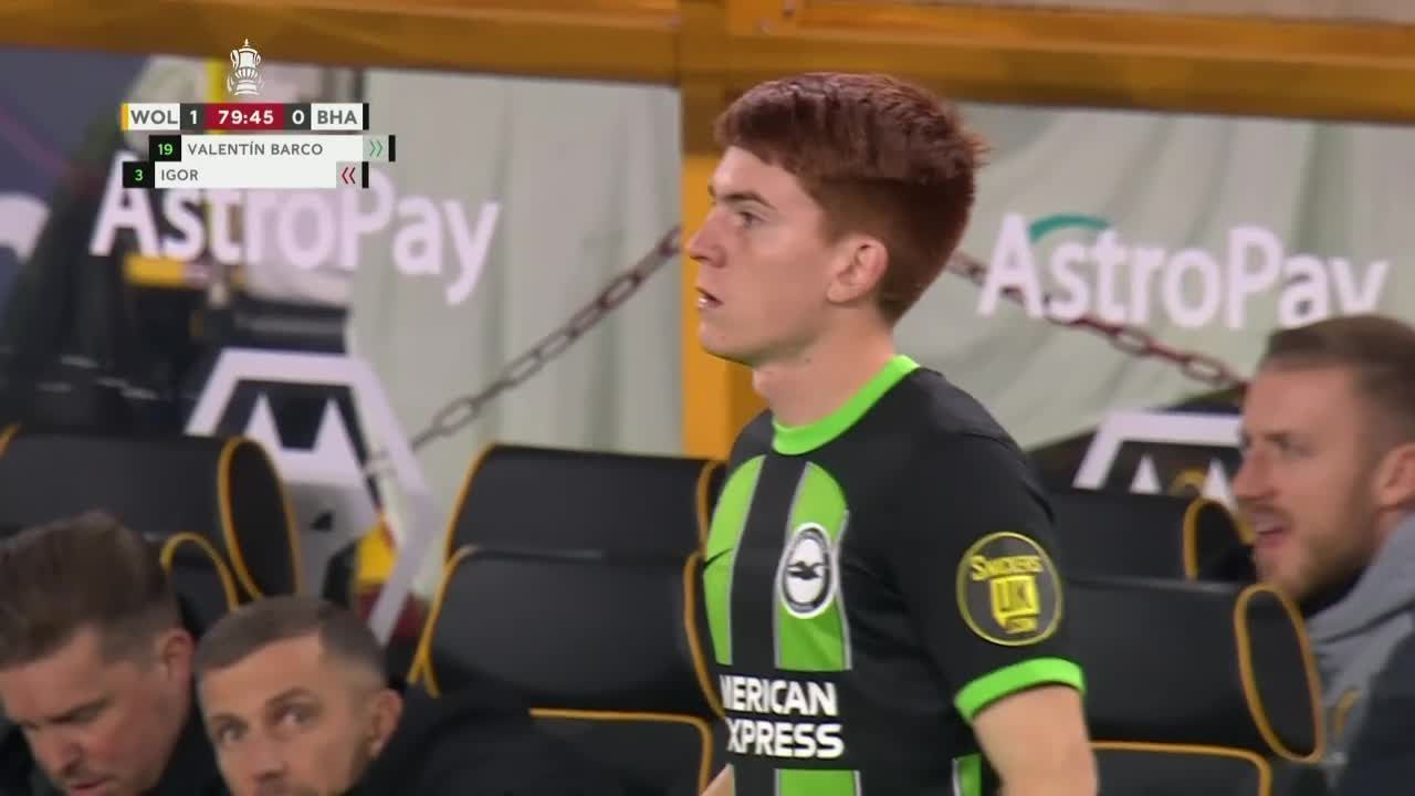 Valentín Barco debutó en Brighton, por la FA Cup - ESPN