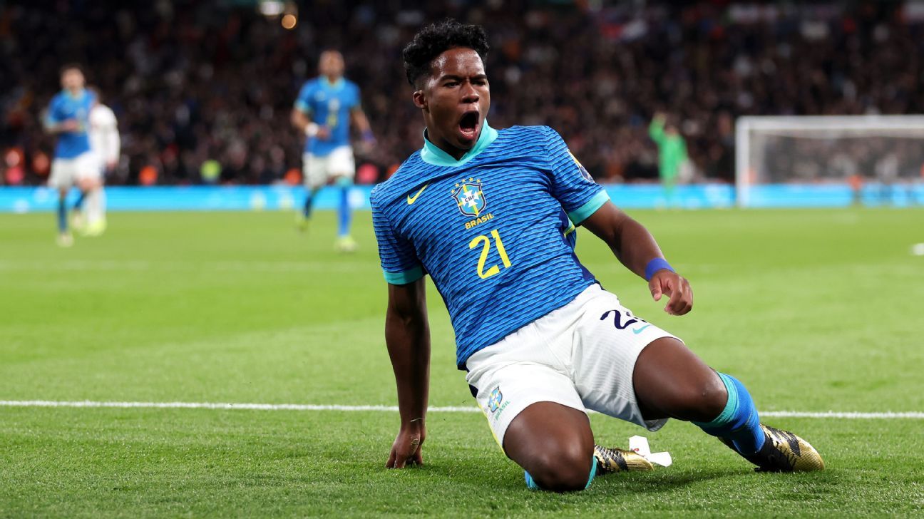Endrick marca, Brasil choca Wembley e vence Inglaterra em grande ...