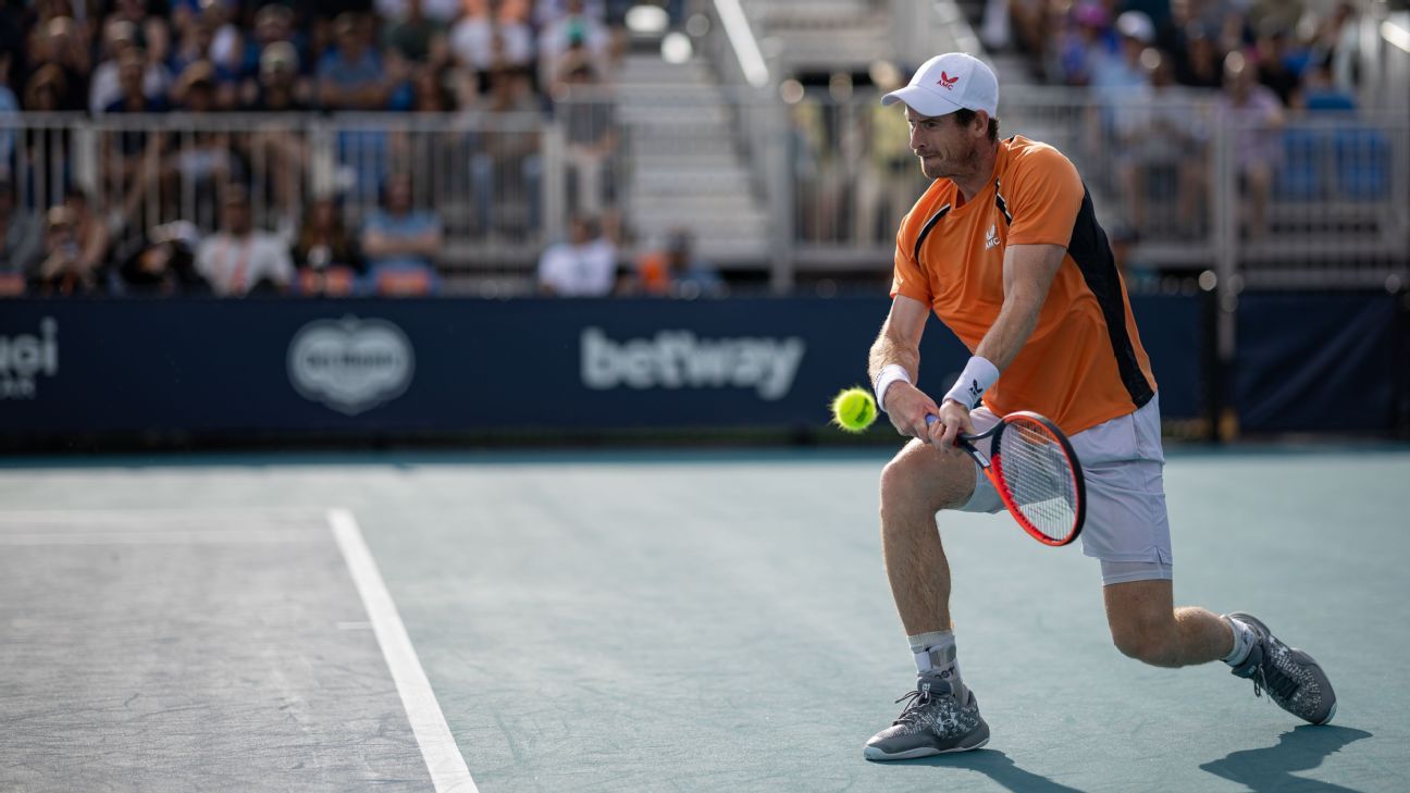 Andy Murray tropezó y dio un gran susto en el Miami Open - ESPN