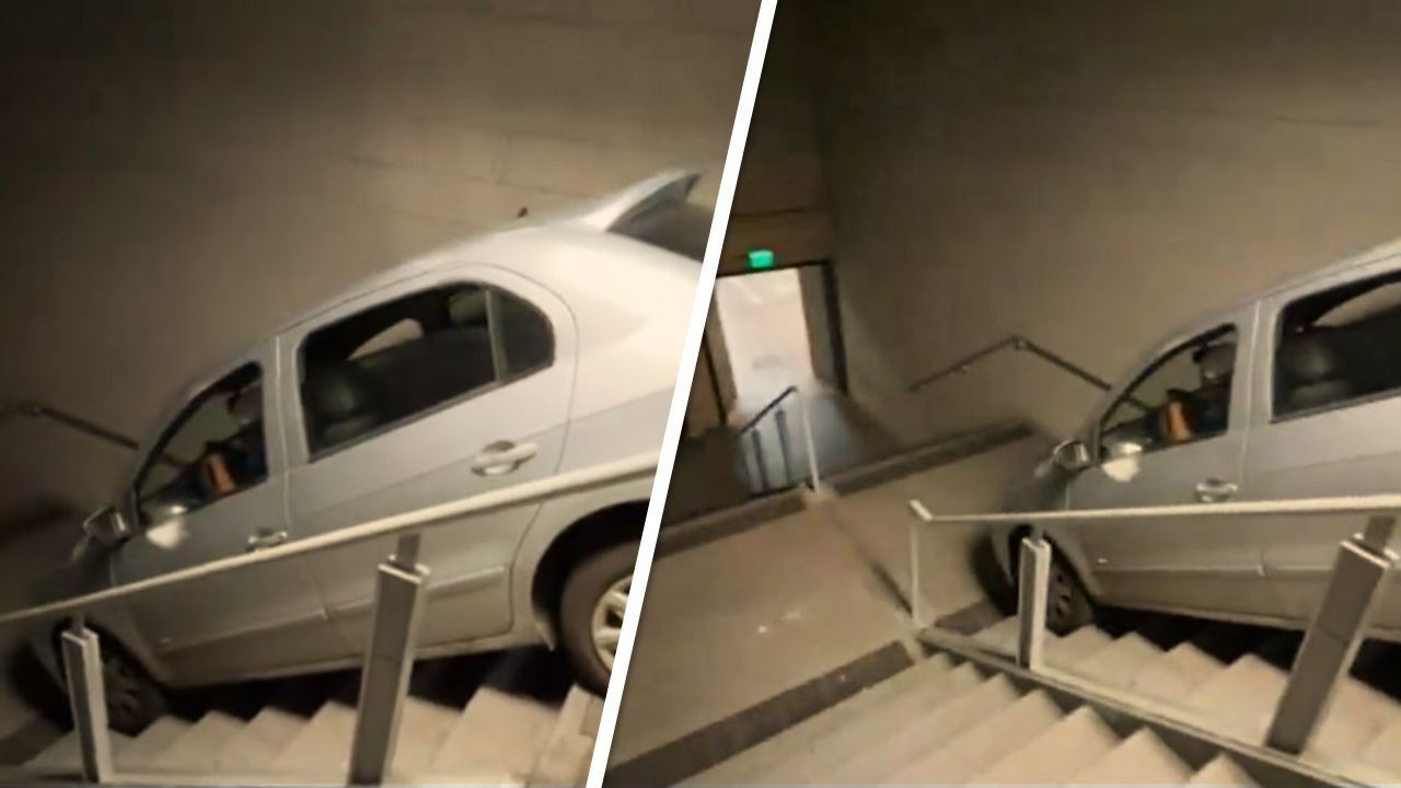 Torcedor do Cruzeiro erra saída e desce escada do Mineirão com carro - ESPN