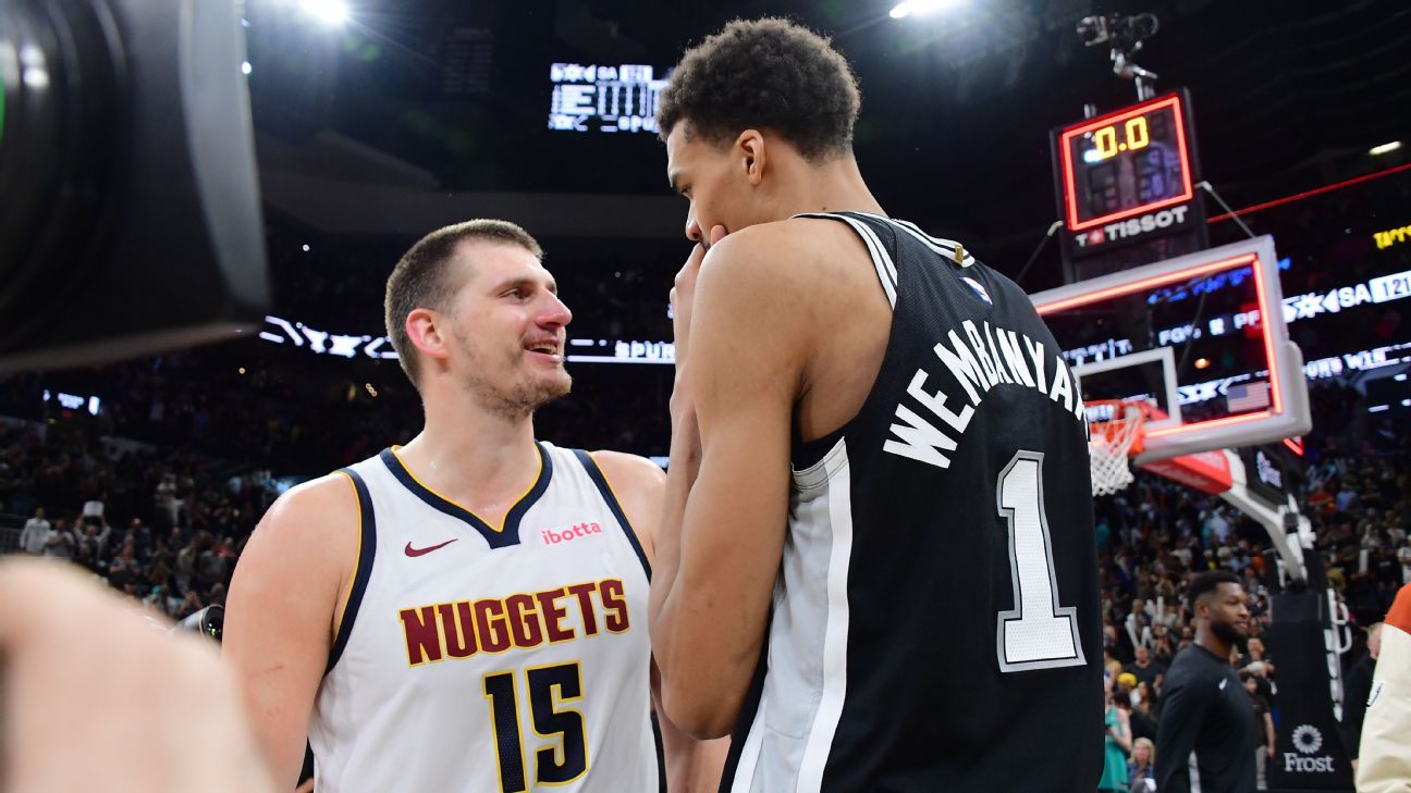 Wemby y Jokic encabezan finalistas de premios - ESPN