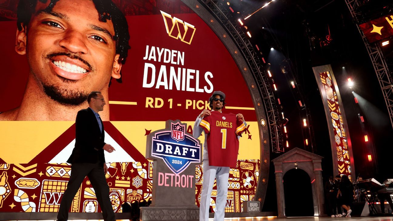 Jayden Daniels se va en el turno N° 2 a los Commanders - ESPN