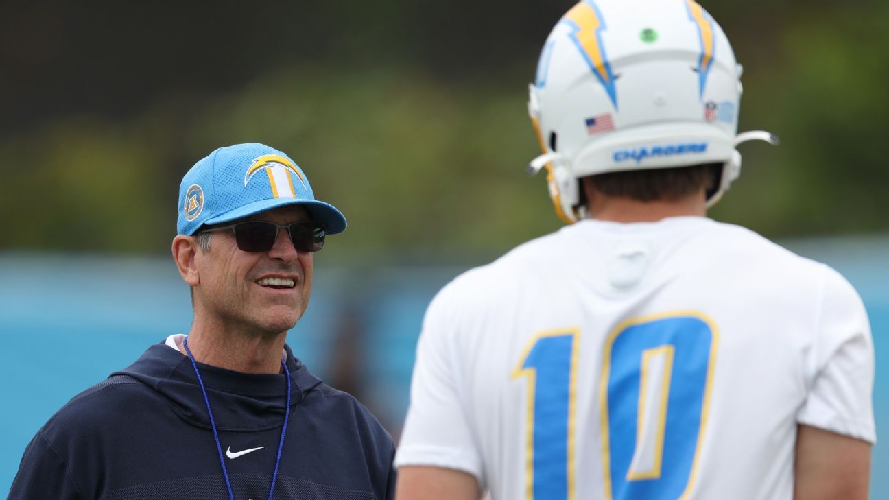 Chargers' Justin Herbert - It's an 'honor' to play for Jim Harbaugh - ESPN