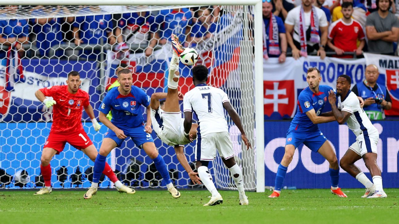 Chilena de Jude Bellingham rescató a Inglaterra ante Eslovaquia - ESPN