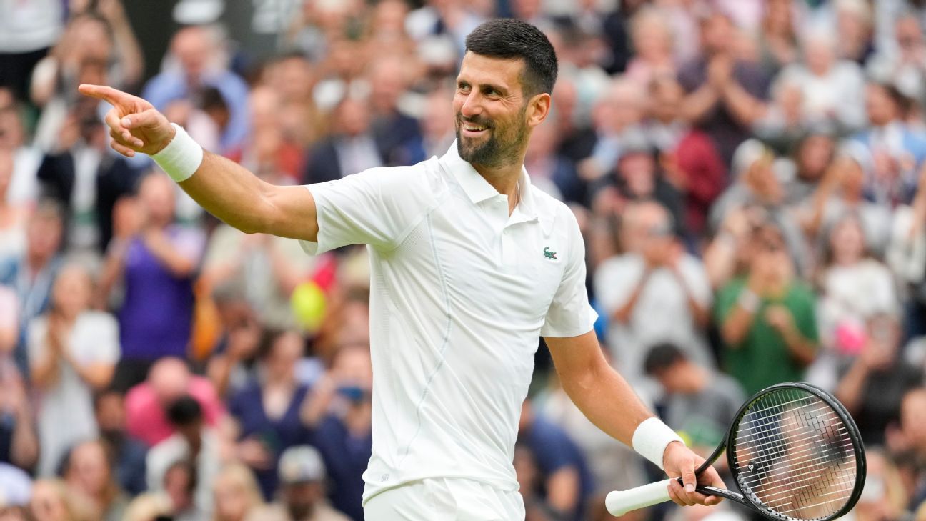 Djokovic ganó y quedó a la par de Federer en Wimbledon - ESPN