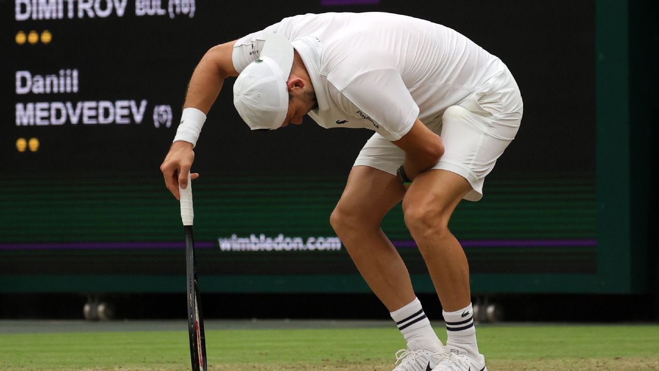 Así fue el momento de la lesión de Grigor Dimitrov que lo obligó a ...