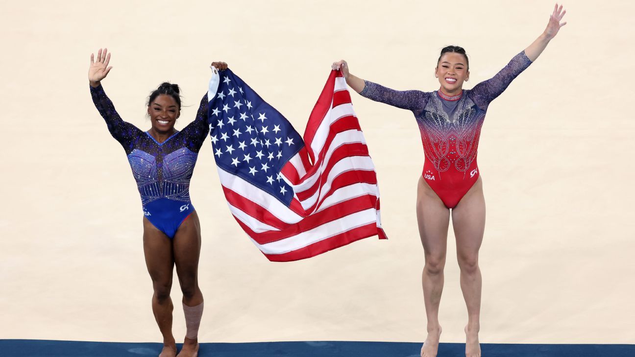 Biles grabs gold, Lee bronze in women's all-around gymnastics final - ESPN