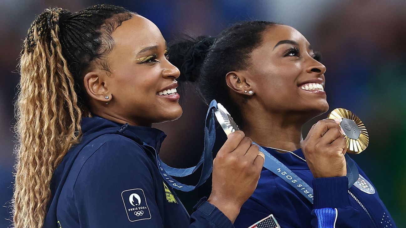 Rebeca Andrade fará salto inédito contra Simone Biles? O que brasileira ...