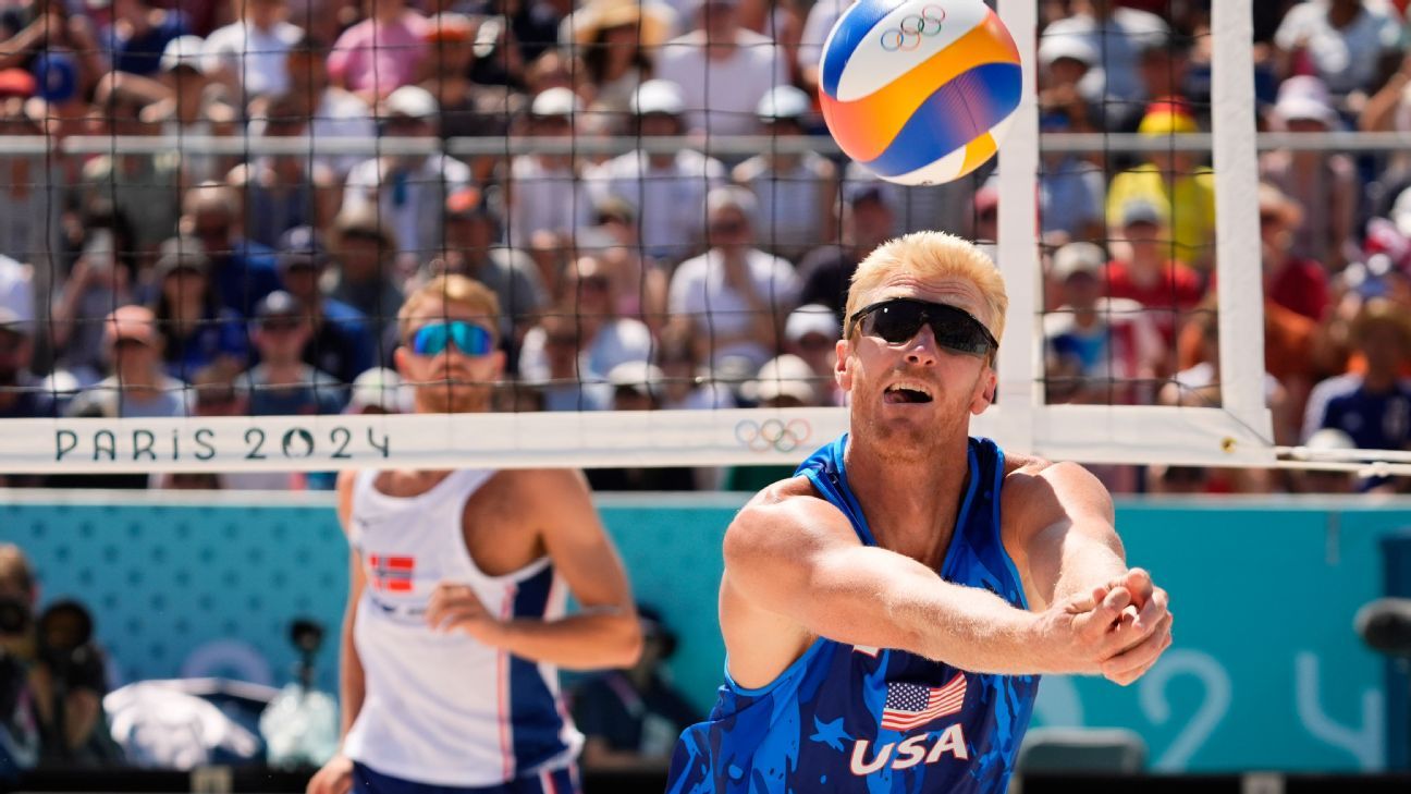 Chase Budinger, Miles Evans ousted in Olympic beach volleyball - ESPN
