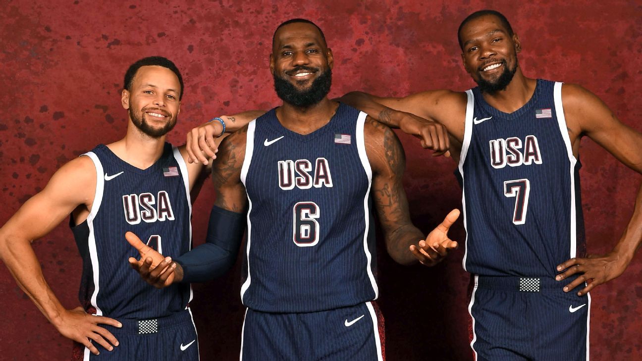 Sem LeBron, Curry e Durant? Como deve ser time de astros da NBA dos EUA ...