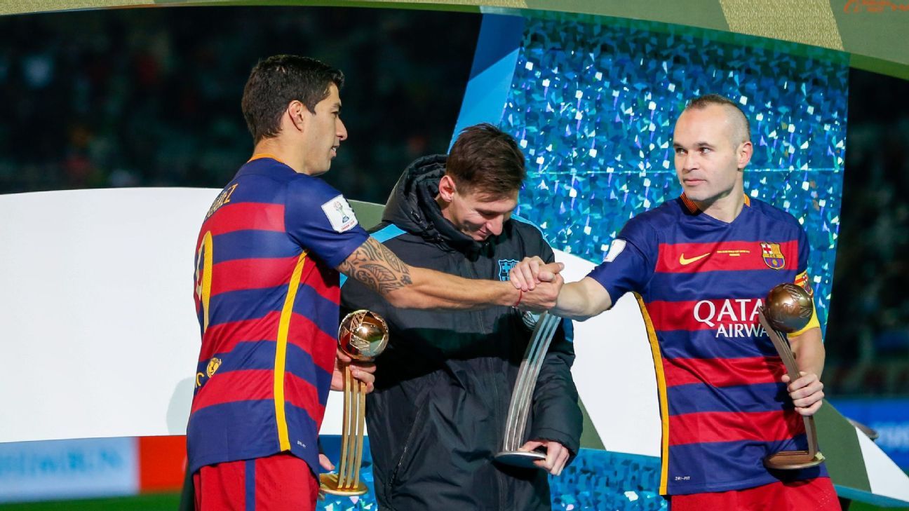 Los mensajes de Andrés Iniesta, David Beckham y Neymar a Luis Suárez - ESPN