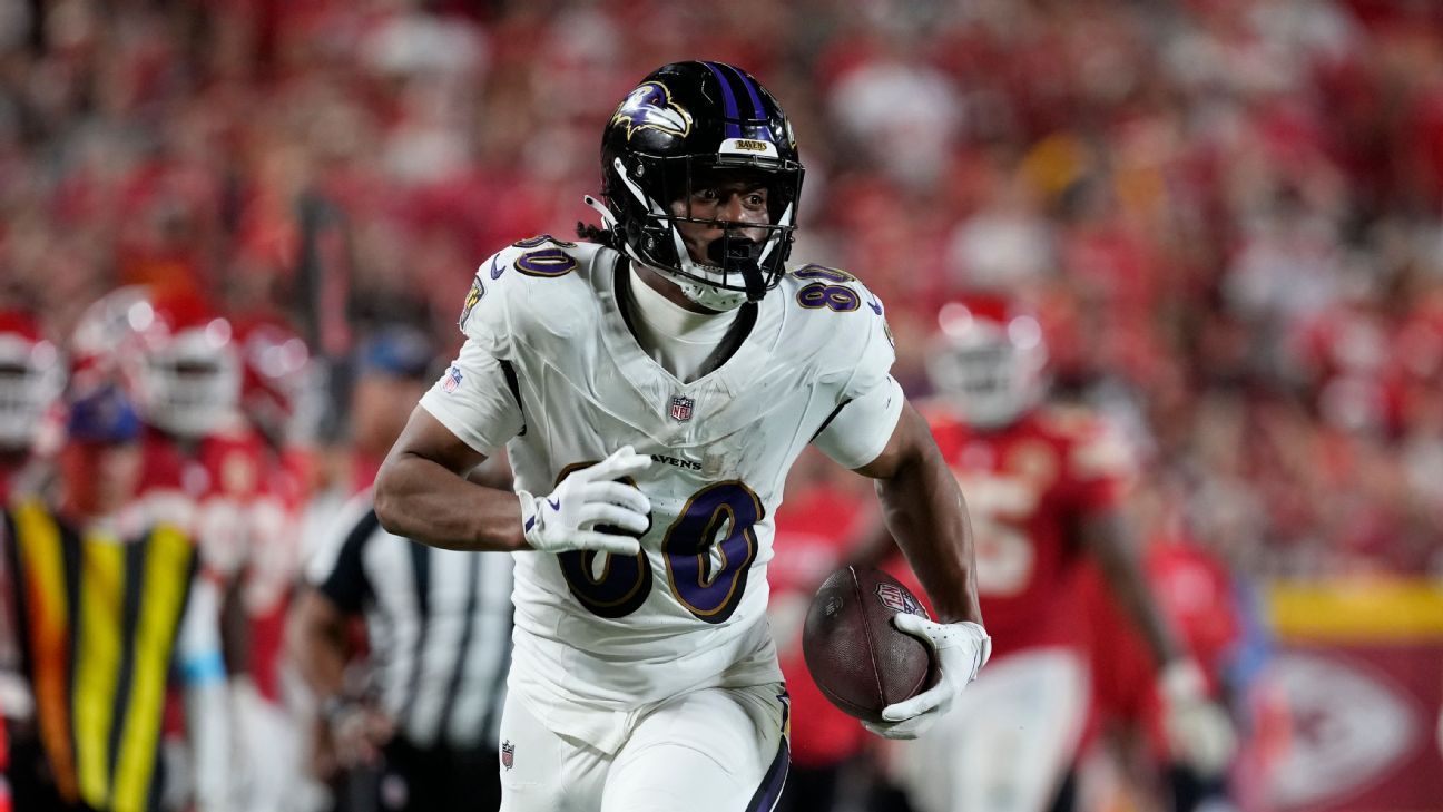 Ravens rule out Isaiah Likely; Bengals' Tee Higgins doubtful - ESPN