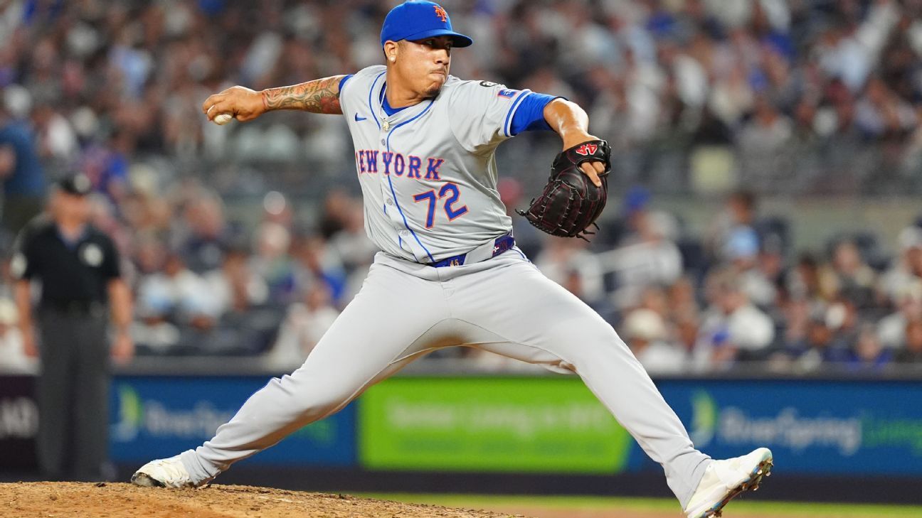 Mets' Dedniel Núñez done for season with right flexor injury - ESPN