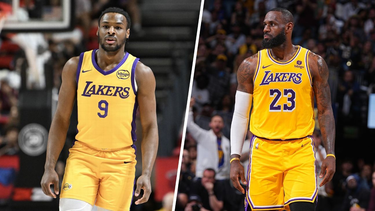 Lakers têm planos para primeiro jogo com LeBron e Bronny na NBA - ESPN