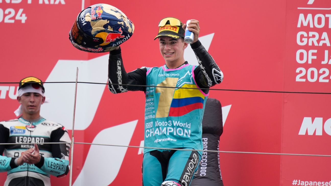 David Alonso: el campeón va por los récords de Moto3 - ESPN
