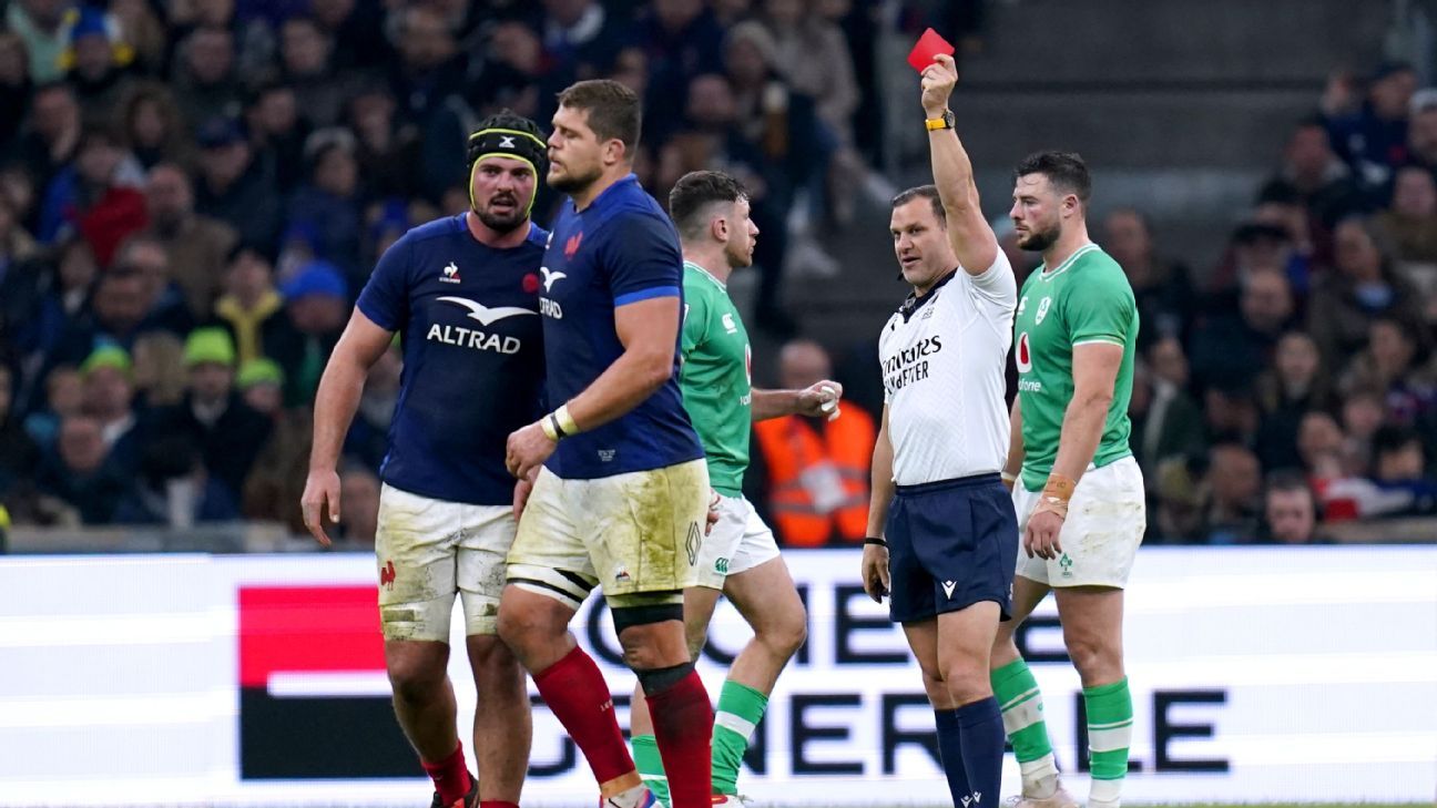 Rugby's autumn internationals to trial 20-minute red cards - ESPN