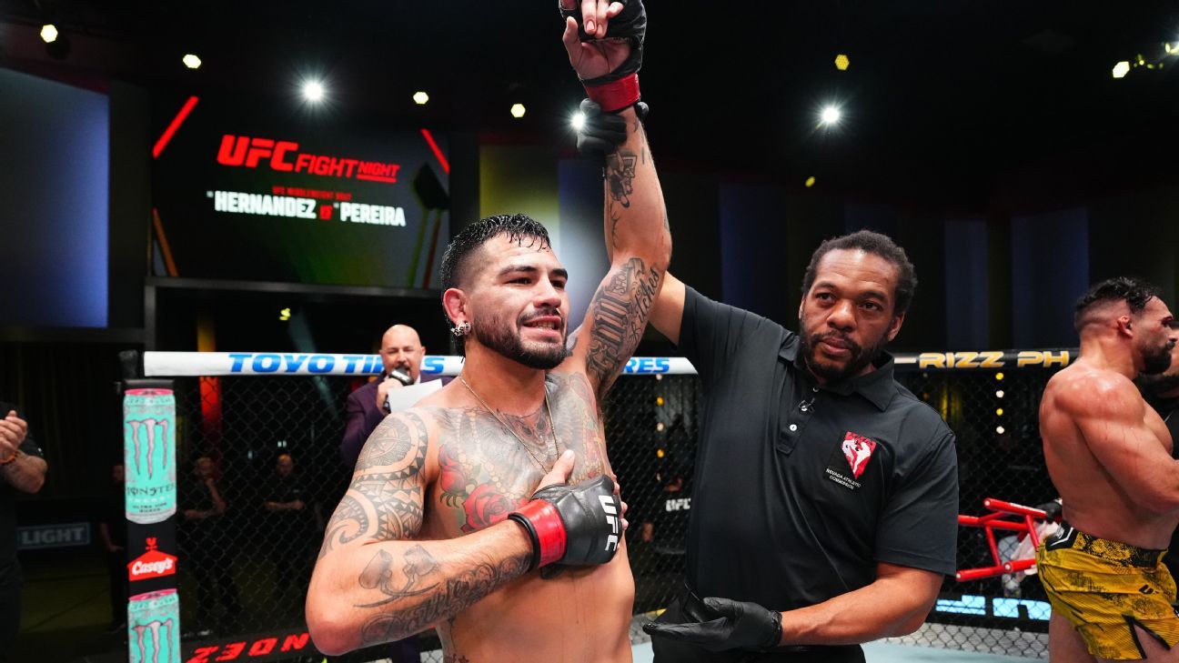 UFC Fight Night: Fluffy Hernández dominante, finaliza a Pereira - ESPN