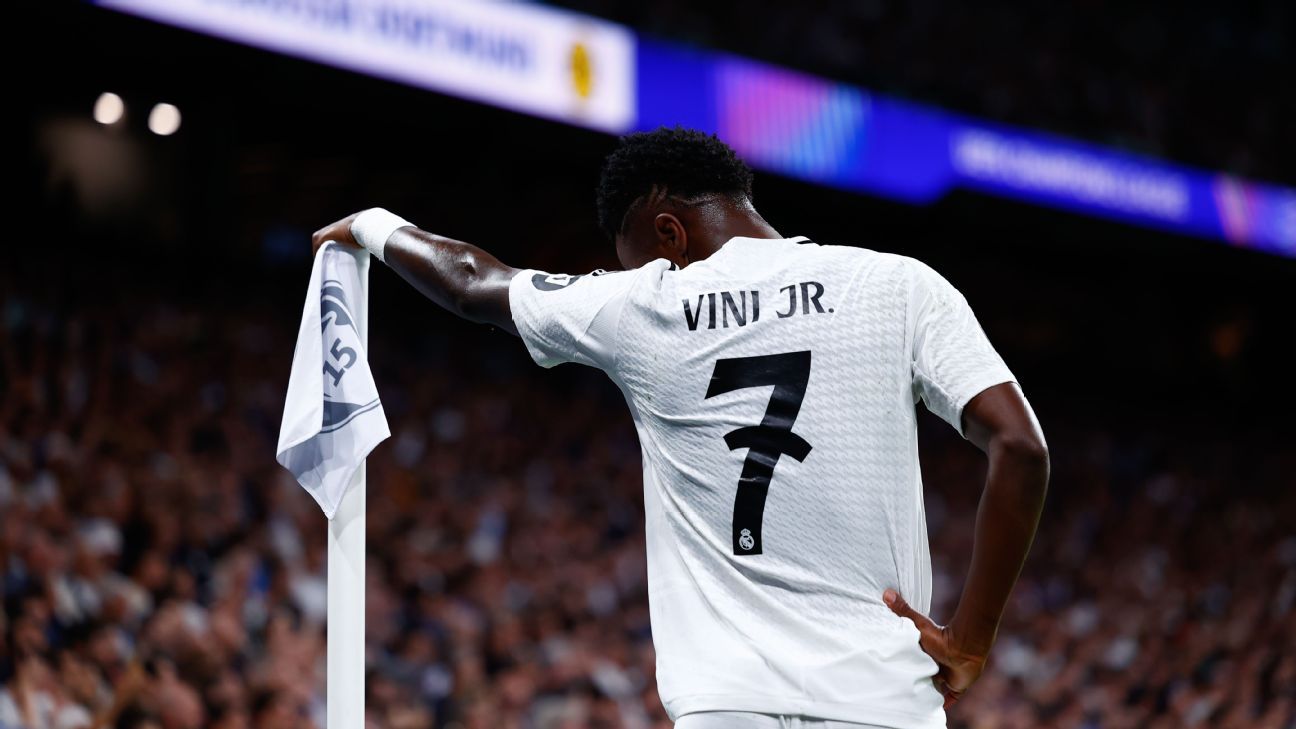 Ancelotti crava Vinicius Jr. como Bola de Ouro após hat-trick - ESPN