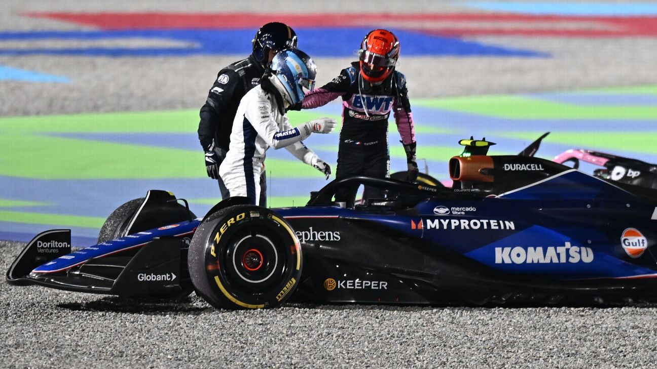 Franco Colapinto duró una curva en el GP de Qatar - ESPN