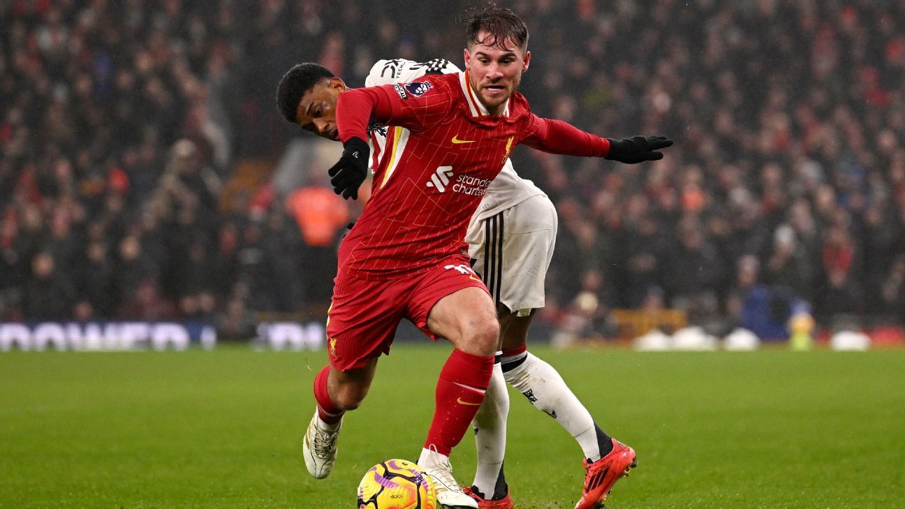 Liverpool y Manchester United empataron en un partidazo por la Premier League - ESPN