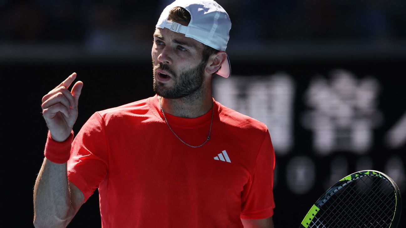 Australian Open: Jacob Fearnley exits after straight-sets loss to ...