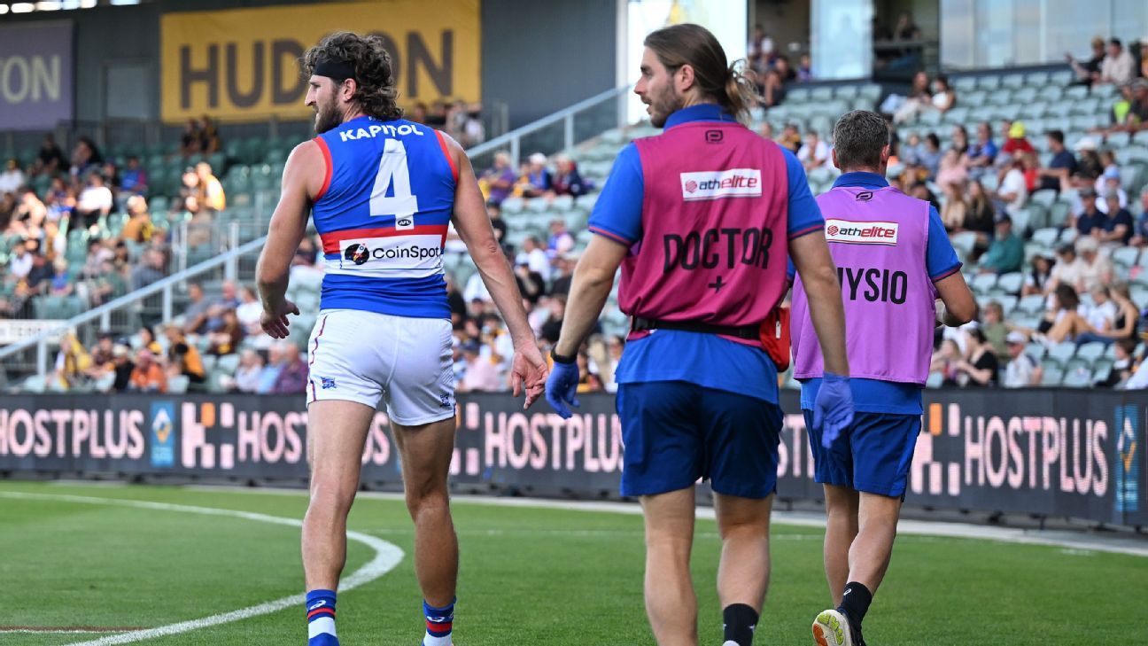 AFL: Bont hurt as Bulldogs beat Hawks in AFL pre-season - ESPN