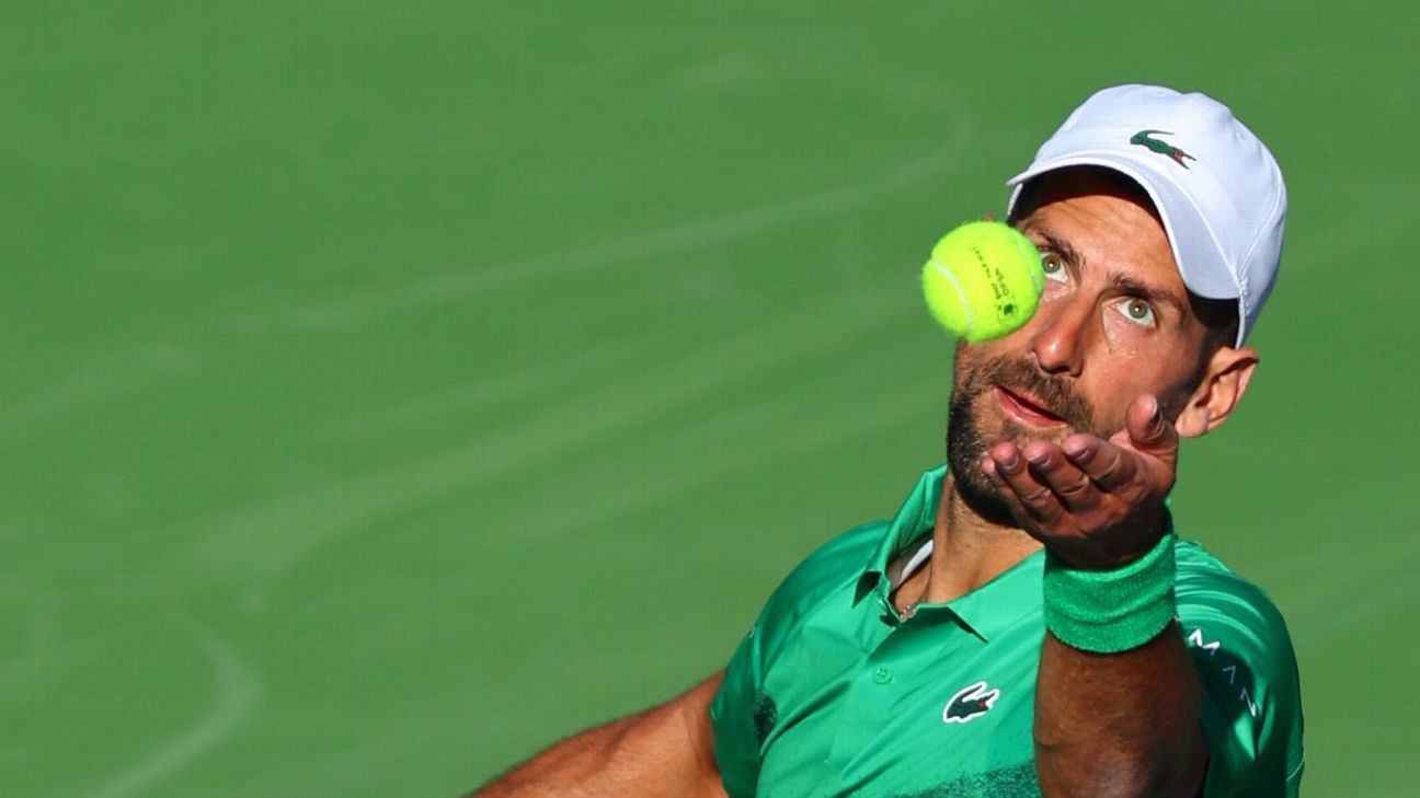 ¿Te molesta el sol, Nole? Djokovic recibió el servicio de una ...