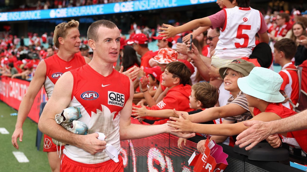 Chad Warner stars as Swans down Giants in bitter derby - ESPN