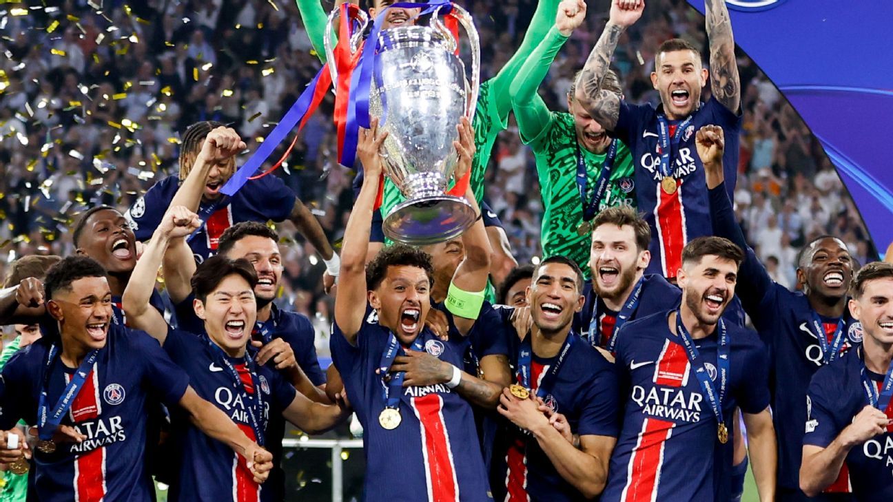 PSG wint Champions League na historische vijfklapper tegen Inter - ESPN