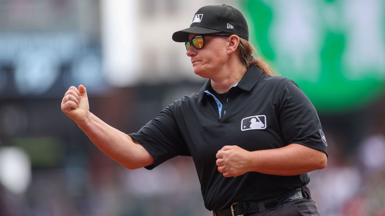 Jen Pawol, MLB's first female umpire, back in the big leagues - ESPN