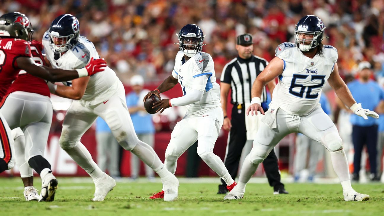 Titans: Cameron Ward dirige serie de touchdown en debut - ESPN