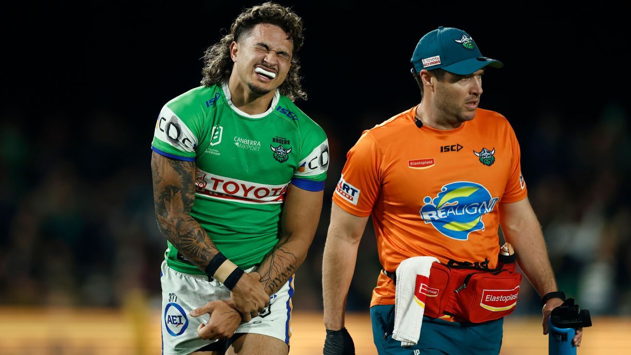 NRL: Canberra Raiders reveal new-look wing combination - ESPN