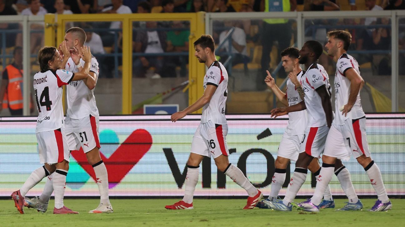 Con una asistencia de Modric, Milan derrotó como visitante a Lecce en ...