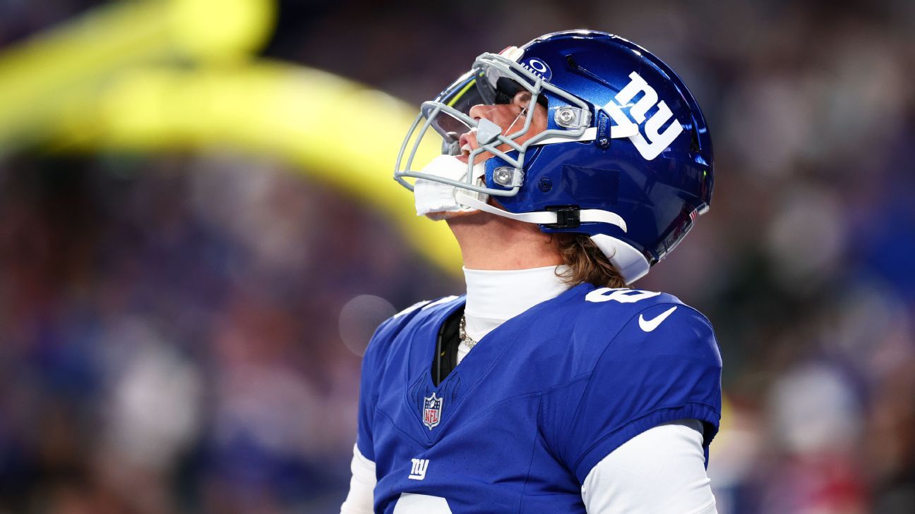 NFL y NFLPA revisan protocolo de conmoción de Giants para QB Dart - ESPN