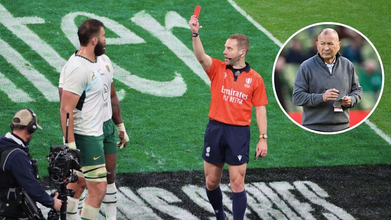 "Arruinó el partido": Eddie Jones fue tajante sobre la roja a Lood de ...