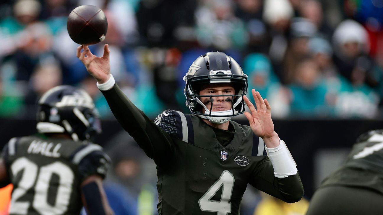 Jets: QB novato Brady Cook será titular por 1era vez vs Jaguars - ESPN