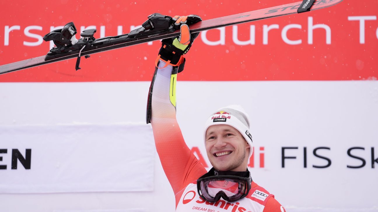 Marco Odermatt takes giant slalom in record 5th straight win - ESPN