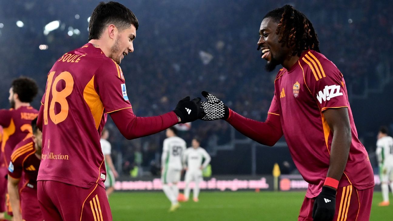 Con gol y asistencia de Soulé, Roma venció a Sassuolo - ESPN