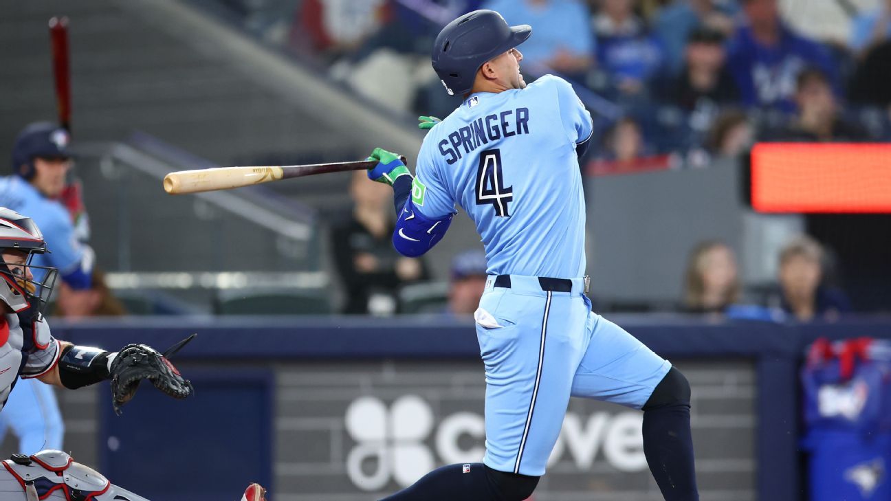Blue Jays DH George Springer comes off IL after 15 games out - ESPN