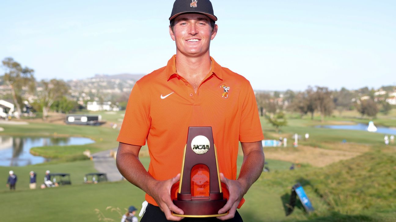 Oklahoma State's Preston Stout wins NCAA men's golf title - ESPN