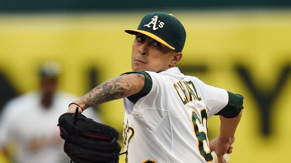 Jesse Chavez K's 9 to key A's shutout in Bay Bridge Series opener ...