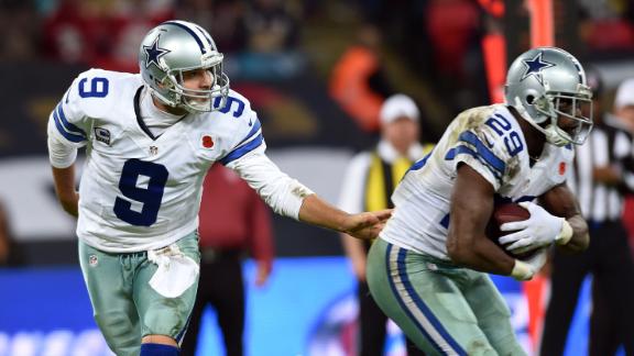 Tony Romo throws 3 TD in return as Cowboys beat Jags in London - ABC7 ...