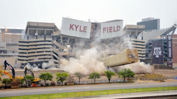 Section of Kyle Field imploded - ABC13 Houston