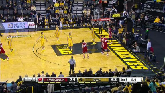 Frank Kaminsky scores 24 to lead No. 5 Wisconsin past Iowa - ABC7 New York