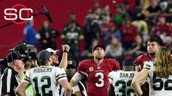 NFL backs ref's call on coin-toss flap during Packers' loss to Cards ...