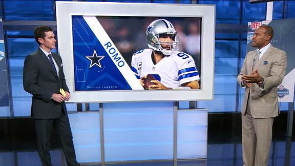 Tony Romo asks to go back in after apparent back injury - ABC7 Los Angeles